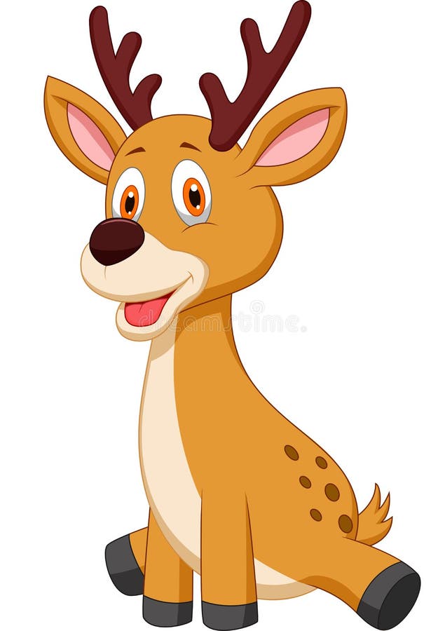 Cute deer cartoon stock vector. Illustration of mascot - 33233140