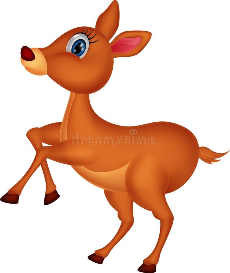 Cute deer cartoon stock vector. Illustration of large - 40962500