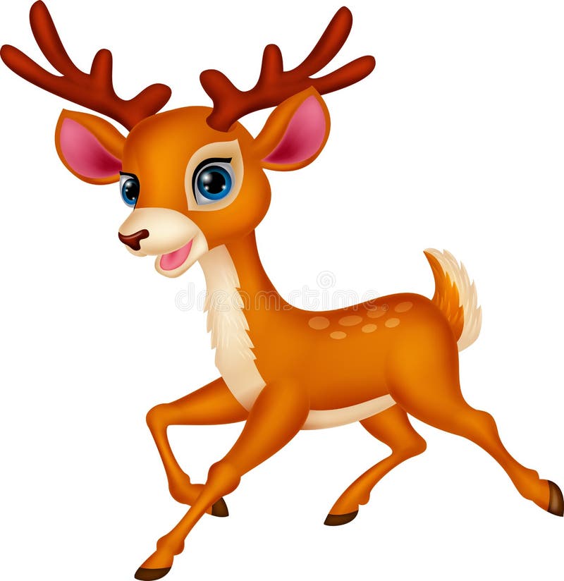 Cute deer cartoon stock vector. Illustration of grazing - 33230469