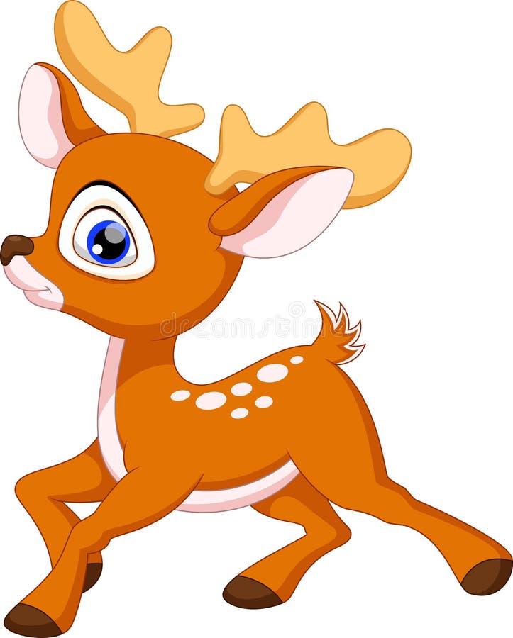 Cute deer cartoon stock illustration. Illustration of horn - 47132558