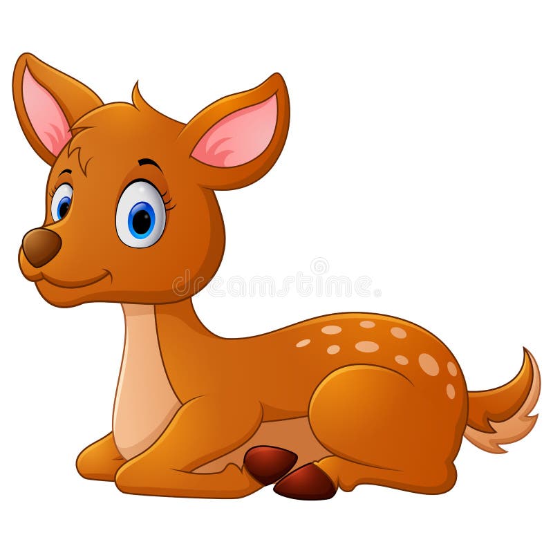 Cute baby deer cartoon stock vector. Illustration of expression - 82615180