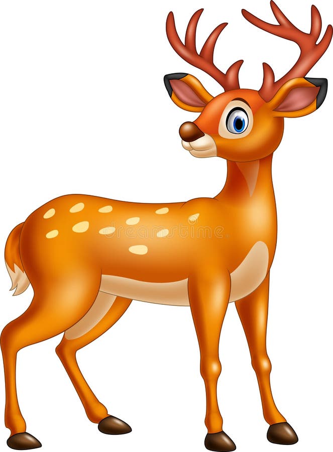 Cute deer cartoon stock vector. Illustration of grazing - 33230469