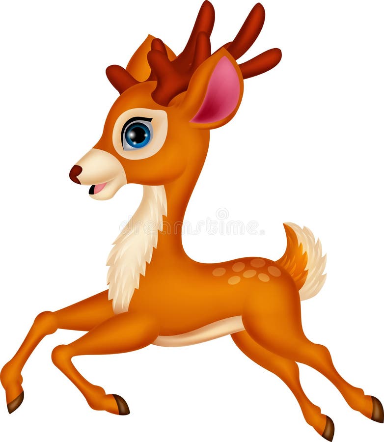 Cute deer cartoon stock vector. Illustration of december - 33231146