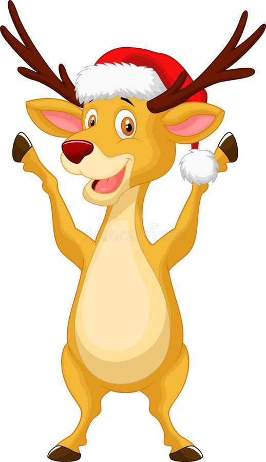 Cute cartoon deer waving stock vector. Illustration of humor - 33992392