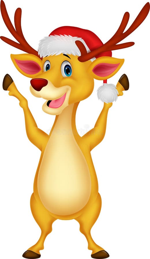 Cute cartoon deer waving stock vector. Illustration of humor - 33992392