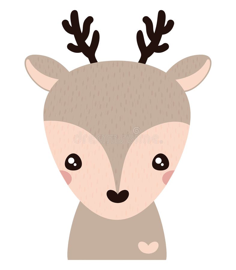 Cute Deer Standing Vector Illustration Stock Illustration ...