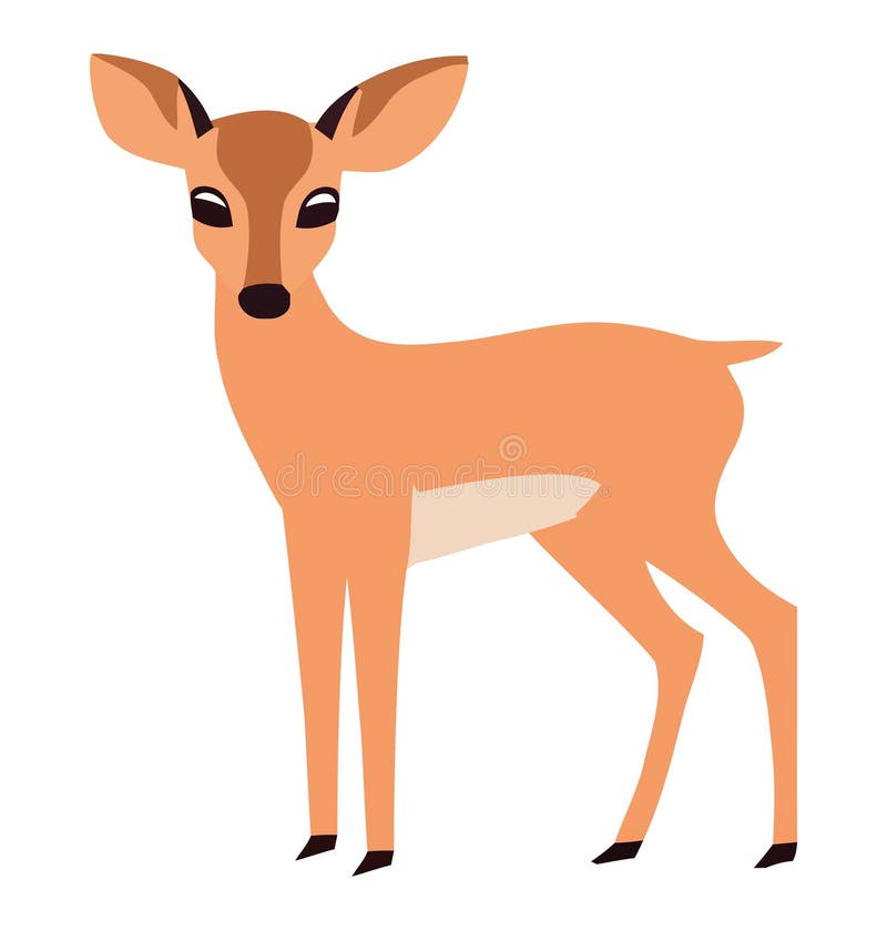 Cute deer standing stock vector. Illustration of mammal - 290834100