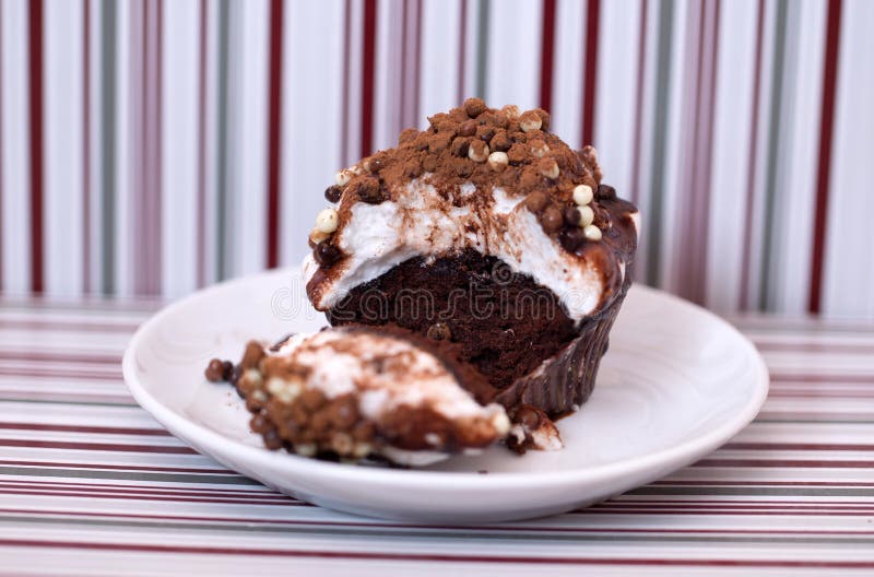 Cute Delicious Chocolate Cupcake Stock Photo - Image of muffin, home ...