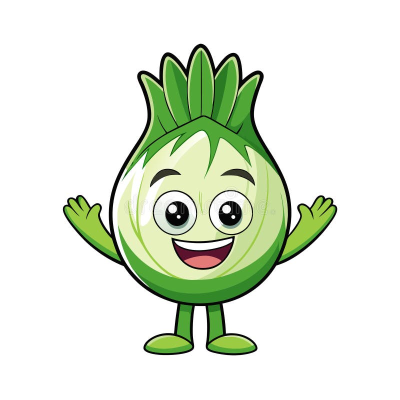 Cute Delightful Fennel Cartoon Character Stock Vector - Illustration of ...