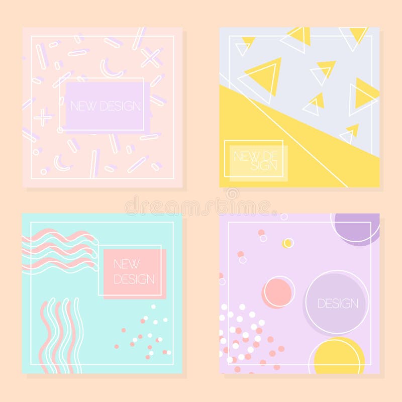 Cute Design Website Template Stock Vector - Illustration of graphic ...