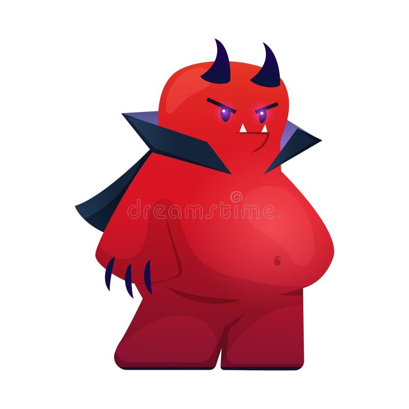 Cute Devil Character. Cartoon Style Stock Vector - Illustration of ...