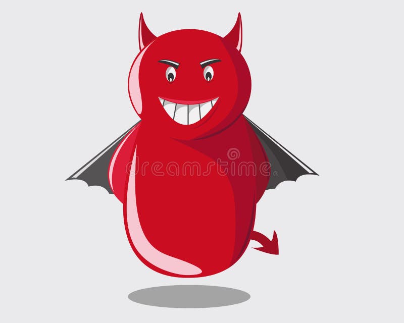 Cute devil stock vector. Illustration of problem, terrible - 46513227