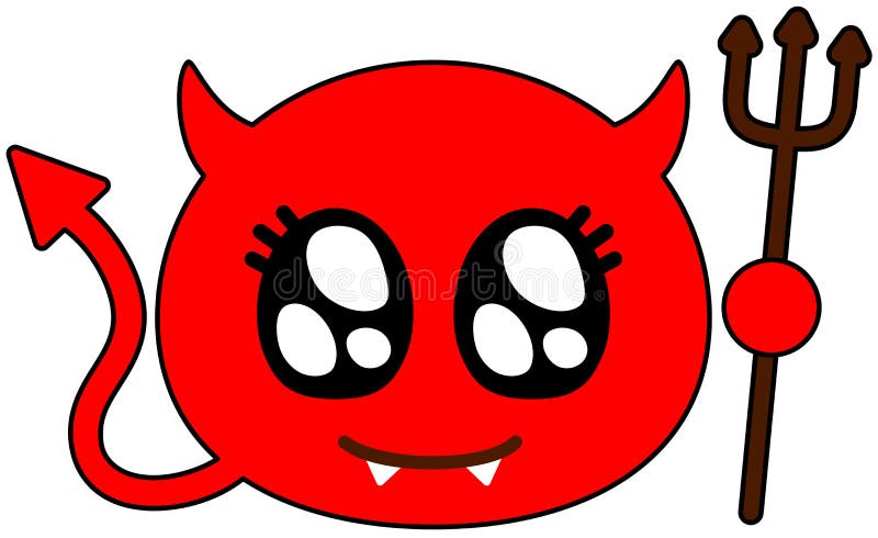Cute devil stock vector. Illustration of comic, painting - 35465753