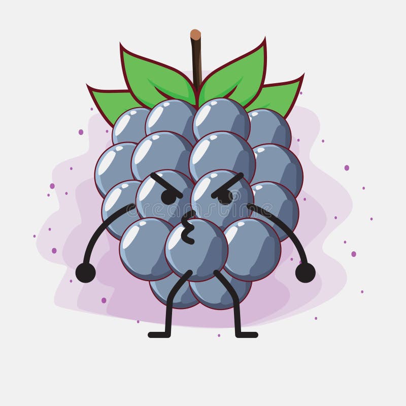 Cute Dewberry Fruit Character Illustration Stock Vector - Illustration ...