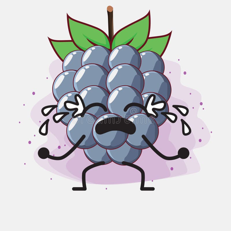 Cute Dewberry Fruit Character Illustration Stock Vector - Illustration ...