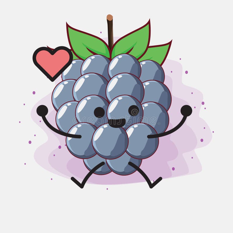 Cute Dewberry Fruit Character Illustration Stock Vector - Illustration ...