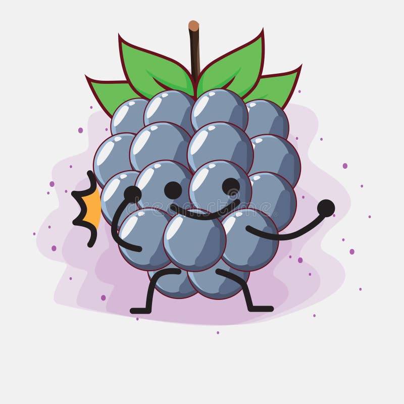 Cute Dewberry Fruit Character Illustration Stock Vector - Illustration ...
