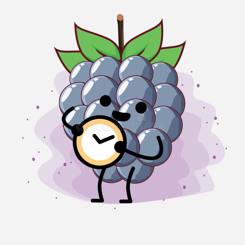 Cute Dewberry Fruit Character Illustration Stock Vector - Illustration ...