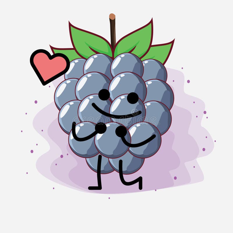 Cute Dewberry Fruit Character Illustration Stock Vector - Illustration ...