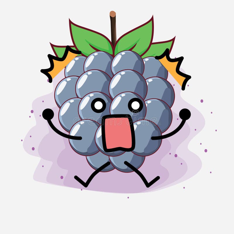 Cute Dewberry Fruit Character Illustration Stock Vector - Illustration ...