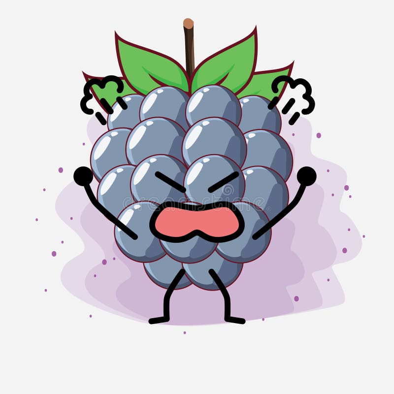 Cute Dewberry Fruit Character Illustration Stock Vector - Illustration ...
