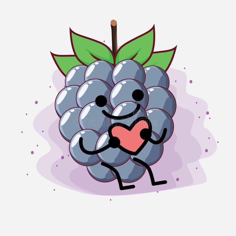 Cute Dewberry Fruit Character Illustration Stock Vector - Illustration ...