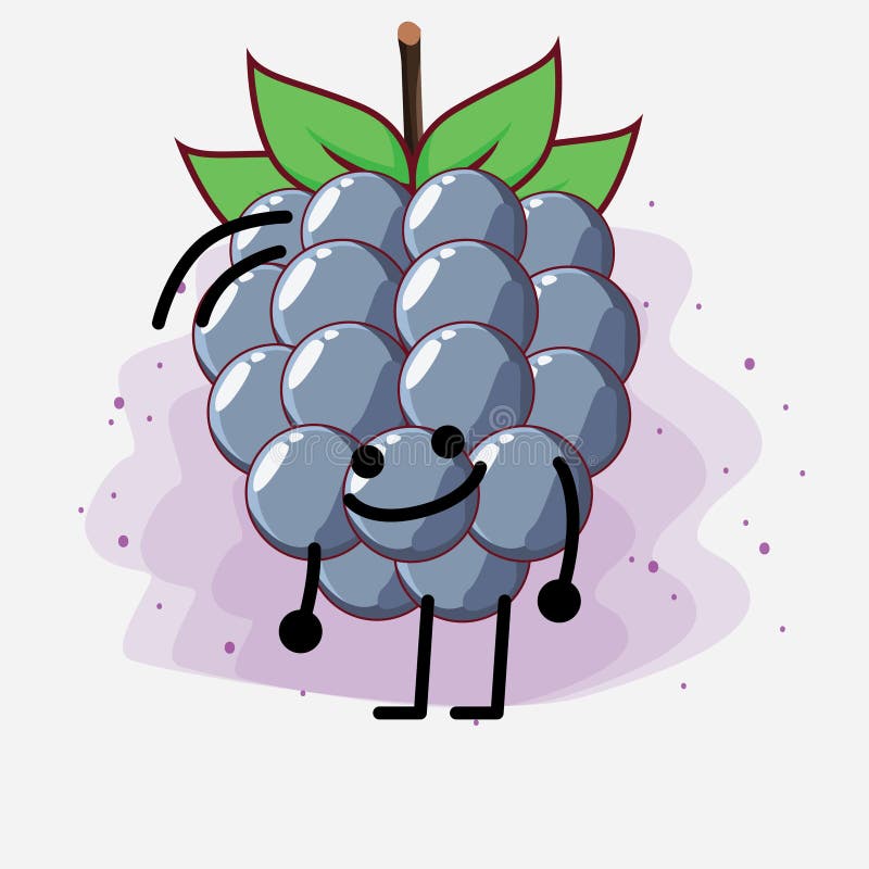 Cute Dewberry Fruit Character Illustration Stock Vector - Illustration ...