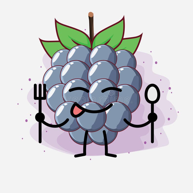 Cute Dewberry Fruit Character Illustration Stock Vector - Illustration ...