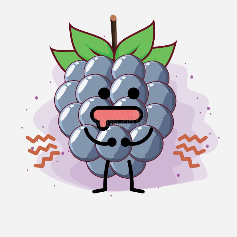Cute Dewberry Fruit Character Illustration Stock Vector - Illustration ...