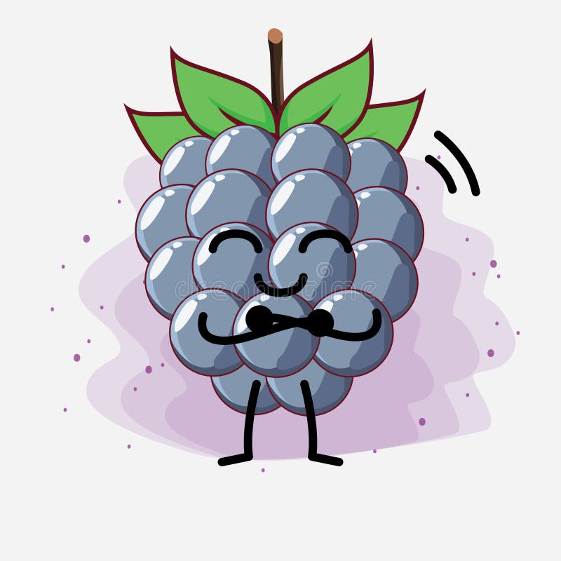 Cute Dewberry Fruit Character Illustration Stock Vector - Illustration ...