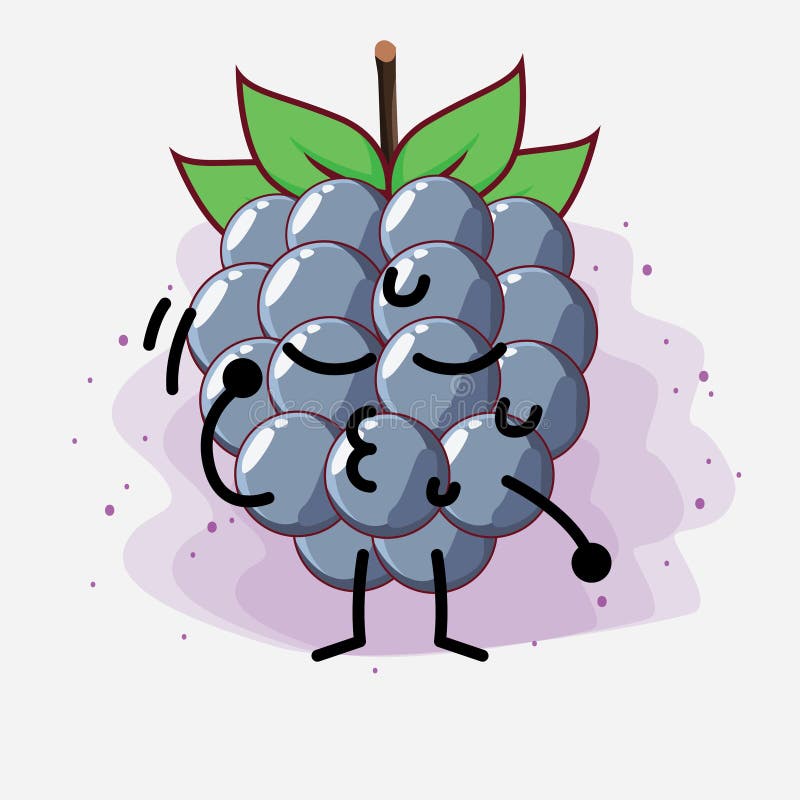 Cute Dewberry Fruit Character Illustration Stock Vector - Illustration ...