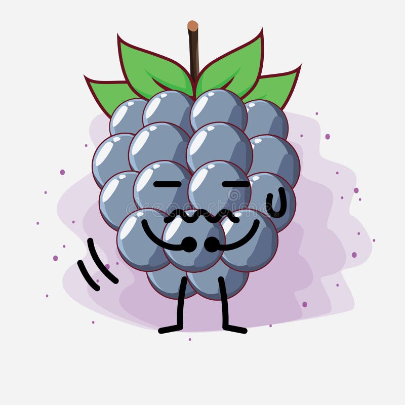 Cute Dewberry Fruit Character Illustration Stock Vector - Illustration ...