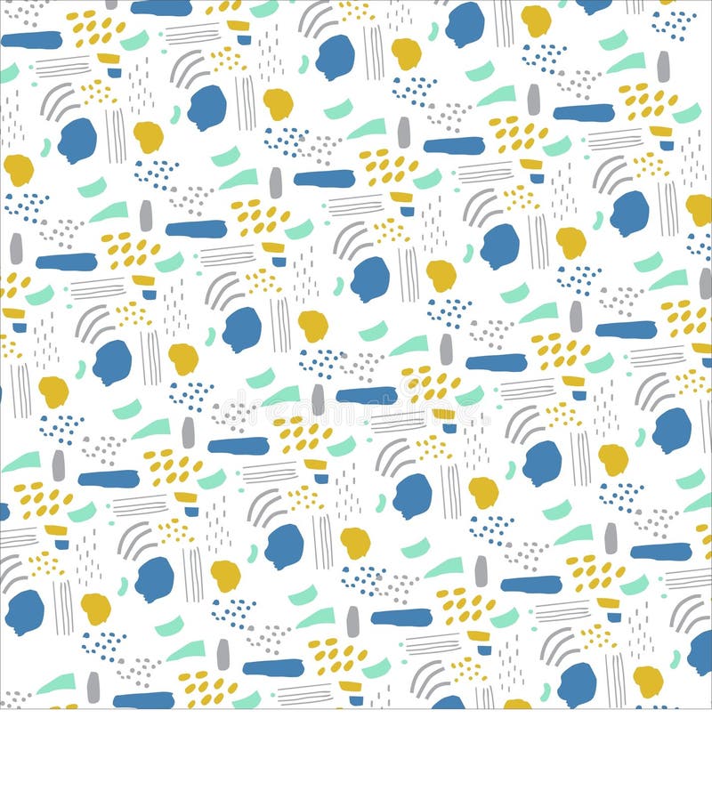 Cute Different Shape All Over Print Vector Stock Vector - Illustration ...