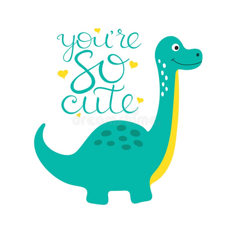 Cute Dino Vector Illustration Stock Vector - Illustration of ...