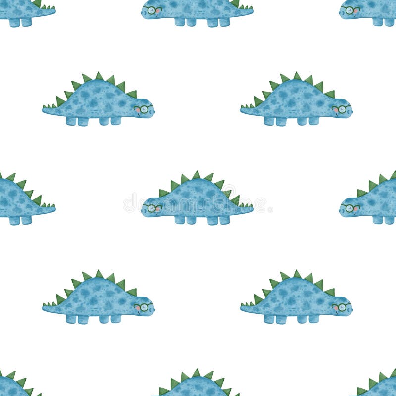 Cute Dino Patterns, Seamless Pattern with Dinosaurs in Glasses, Dino ...