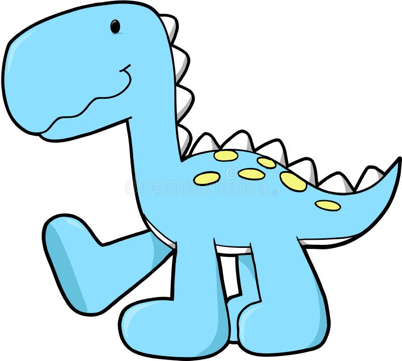 Cute Dinosaur Vector stock vector. Illustration of reptile - 5712038