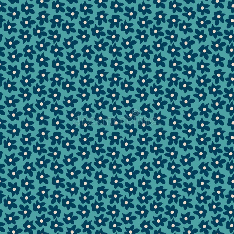 Cute Ditsy Floral Pattern, Seamless Texture Stock Vector - Illustration ...