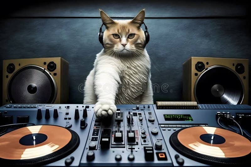 Cute Dj Cat. Neural Network AI Generated Stock Photo - Image of young ... Cute Dj Cat. Neural Network AI Generated Stock Photo - Image of young ...