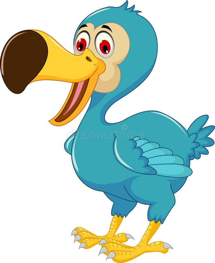 Cute Dodo Bird Cartoon Posing Stock Illustration - Illustration of ...