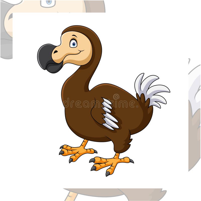 Cartoon dodo bird drawing stock vector. Illustration of doodle - 250753959