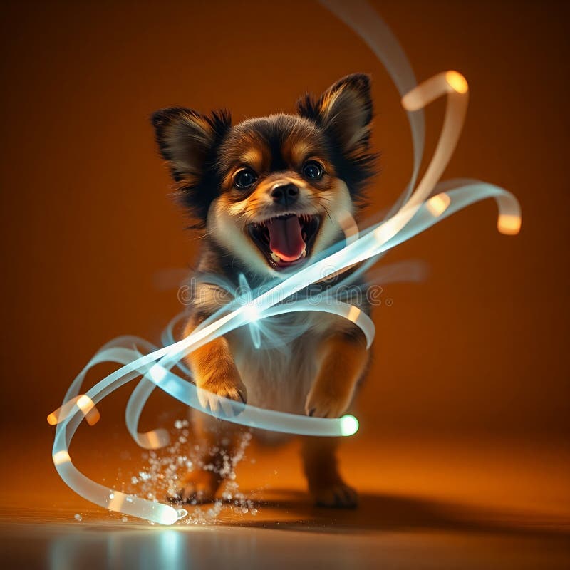 A Cute Dog, the Cutest Thing in the World, Featuring Creative Light Art ...