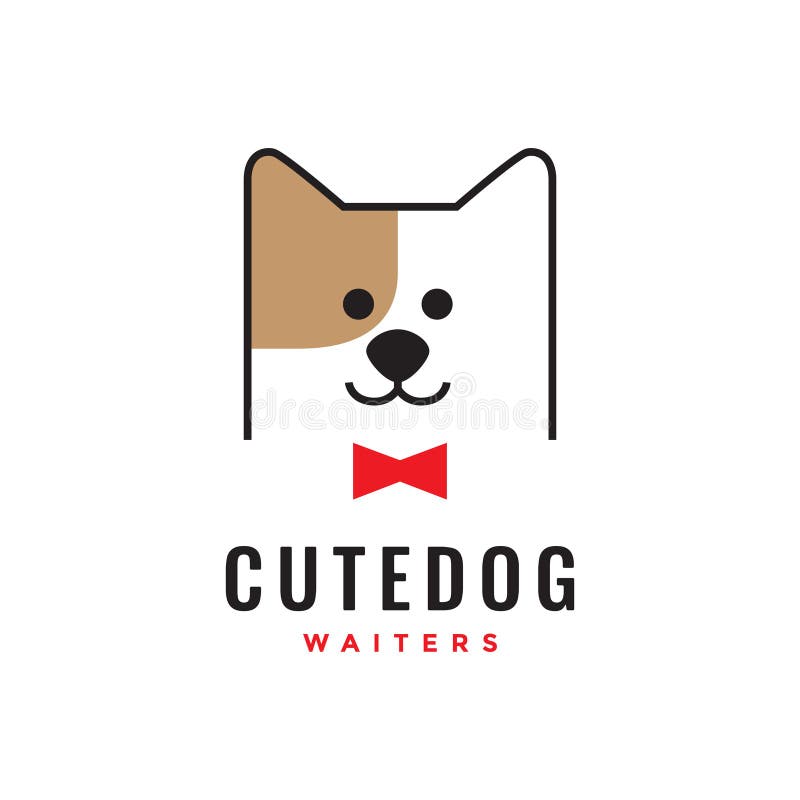 Cute Dog Face Dog Head Cartoon Logo Design Vector Stock Vector ...