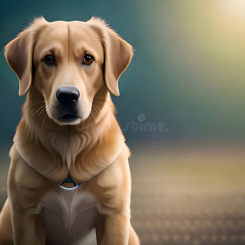 Cute Dog Looking at the Viewer - Ai Generated Image Stock Illustration ...