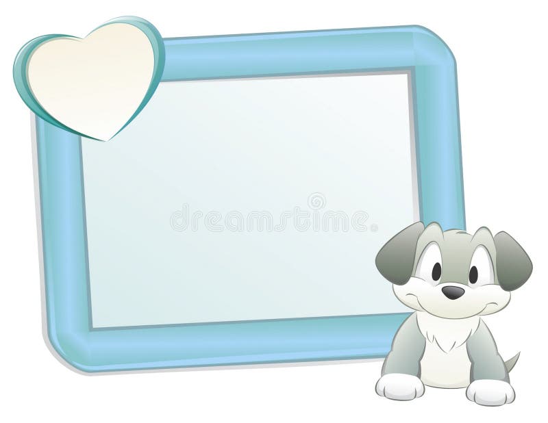 Cute Dog with Frame stock vector. Illustration of cartoon - 21473703