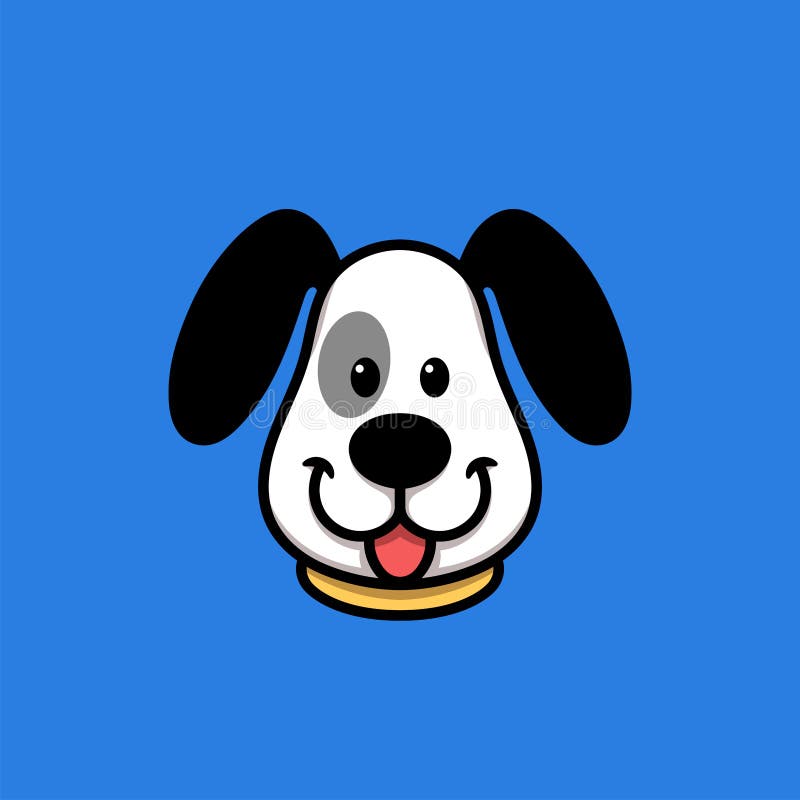 Cute Dog Head Cartoon stock vector. Illustration of adorable - 261012915