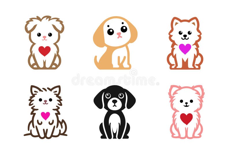Cute Dog Icon, Cute Dog Vector Illustration Stock Vector - Illustration ...
