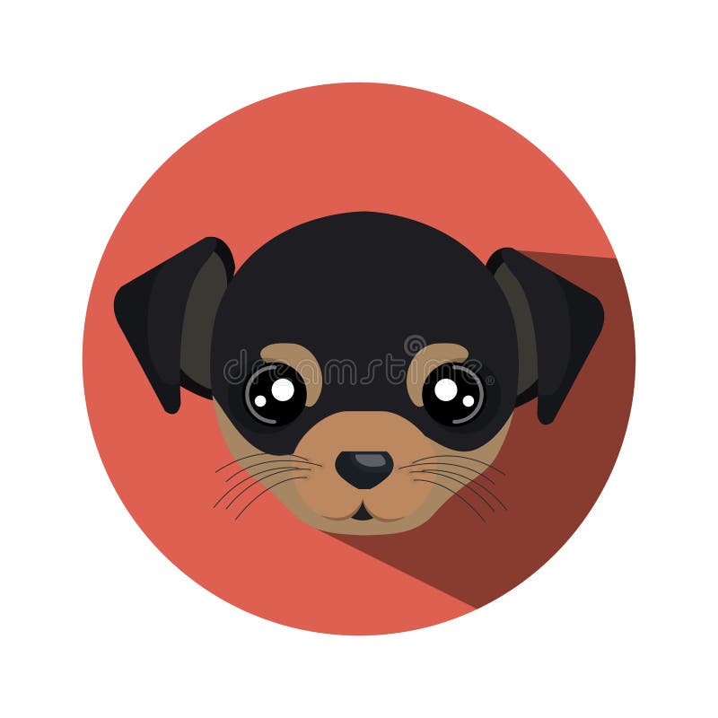 Cute dog isolated icon stock illustration. Illustration of friend ...