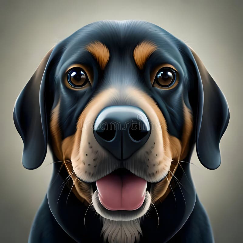 Cute Dog Looking at the Viewer - Ai Generated Image Stock Illustration ...