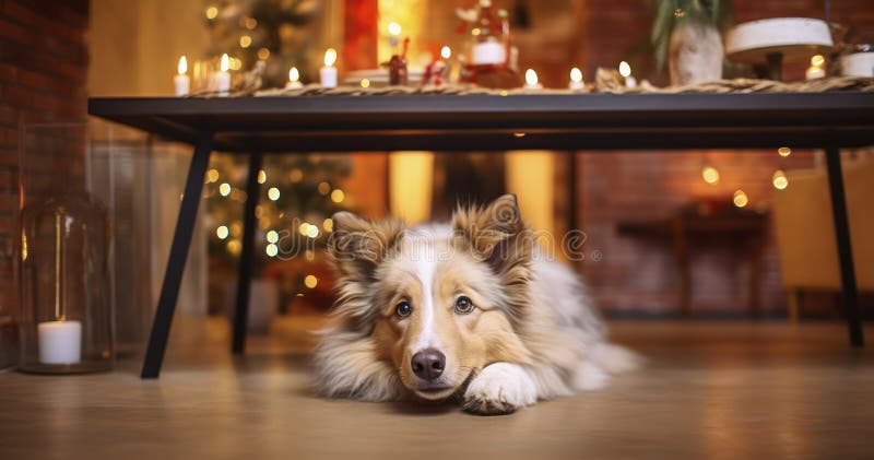 Dog Under Table Stock Illustrations – 120 Dog Under Table Stock ...