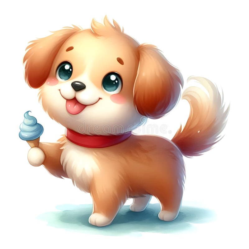 Cute dog playing stock illustration. Illustration of peace - 312236154